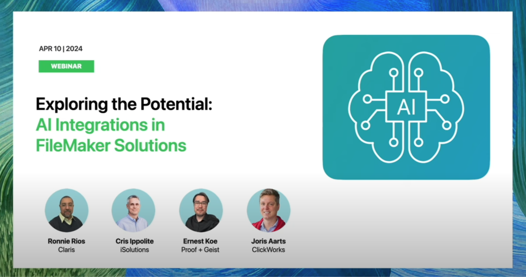 Claris FileMaker ソリューションに AI を組み込む理由 | 株式会社寿商会